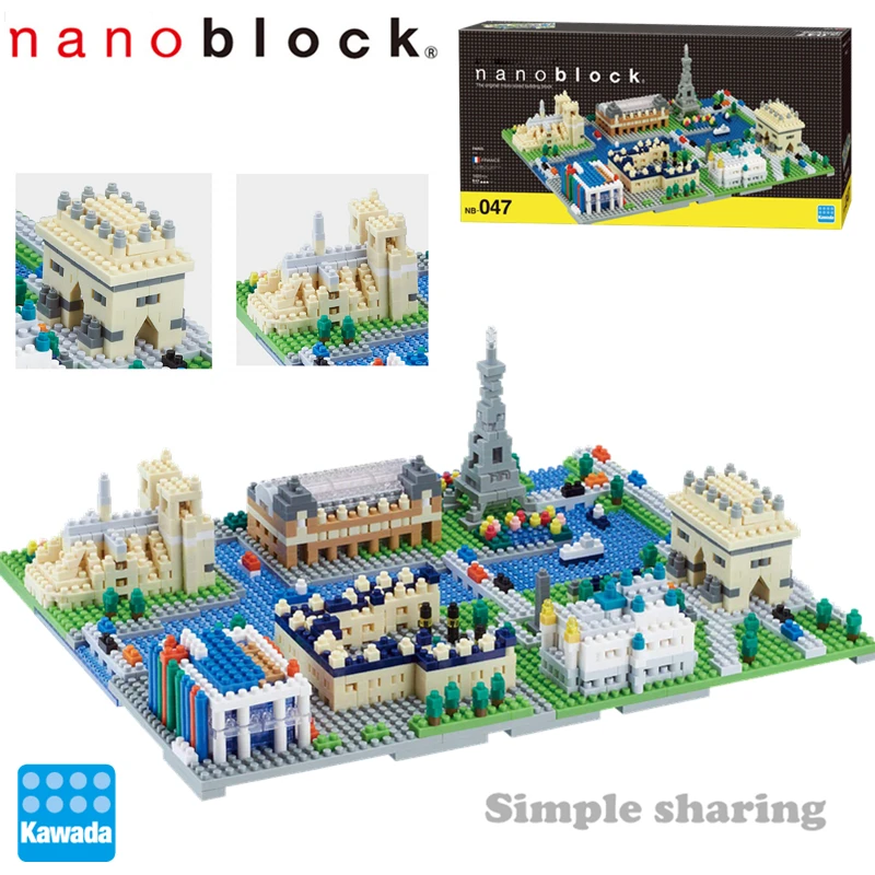 Kawada educativos Nanoblock Francia París Series de la ciudad japonés bloques de construcción de ...