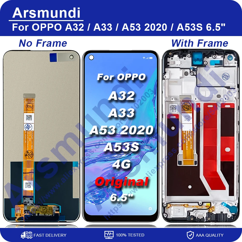 Original For Oppo A53 2020 A53s Lcd Display Screen Touch Panel Digitizer For Oppo A32 A33 Lcd ...