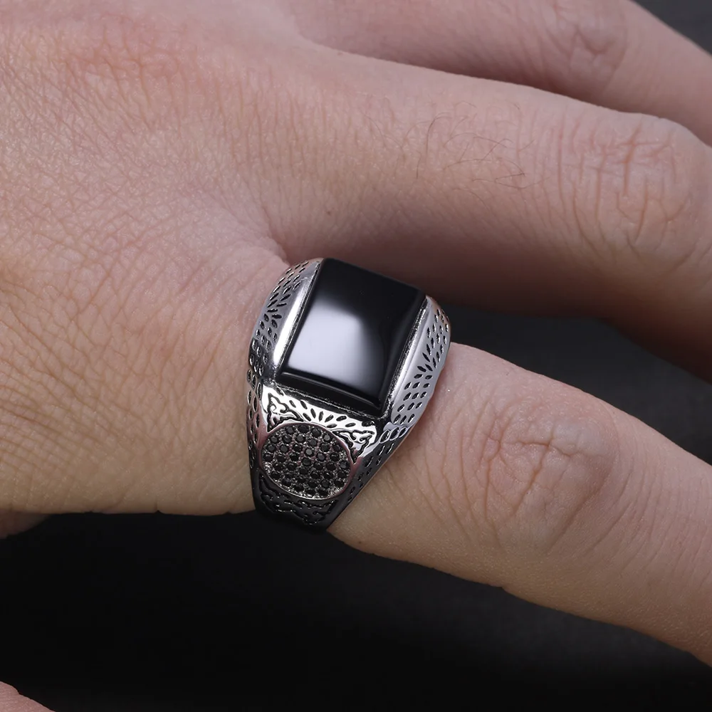 Retro Vintage Cool Turkish Ring For Men Mens Rings With Stones Turkish ...