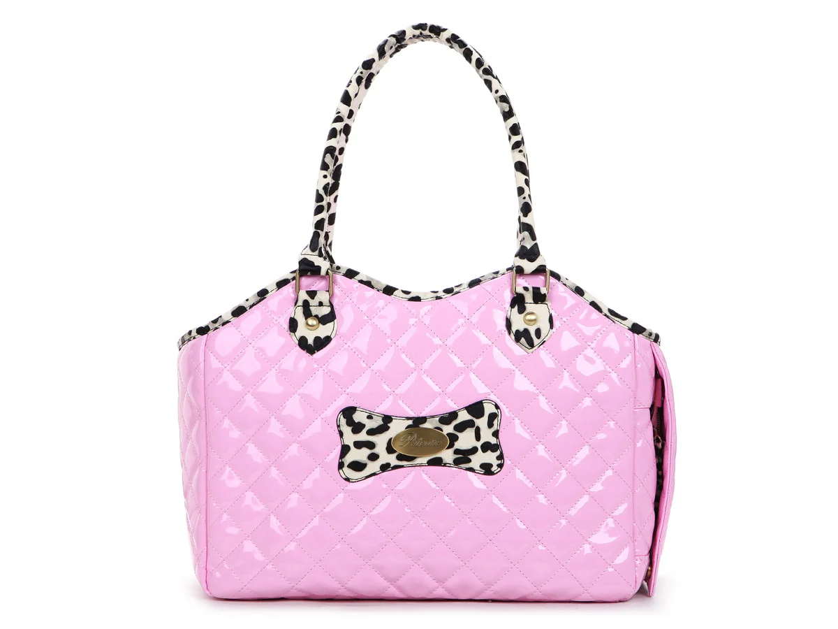 Pink Pu Cotton Mixted Embroidery Pet Dogs Carrier Bag Free Shipping ...
