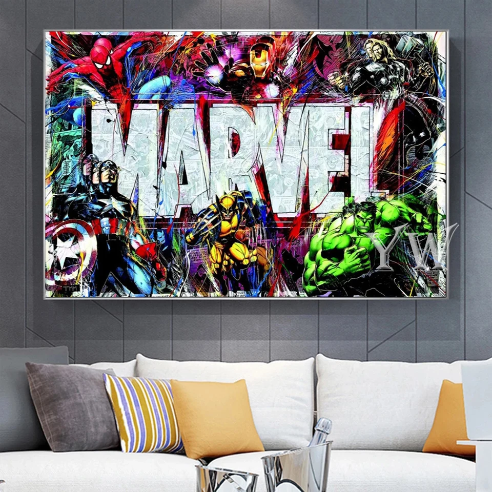 Marvel-Logo-Superhero-DIY-Diamond-Painting-Art-Wolverine-Spider-Man ...
