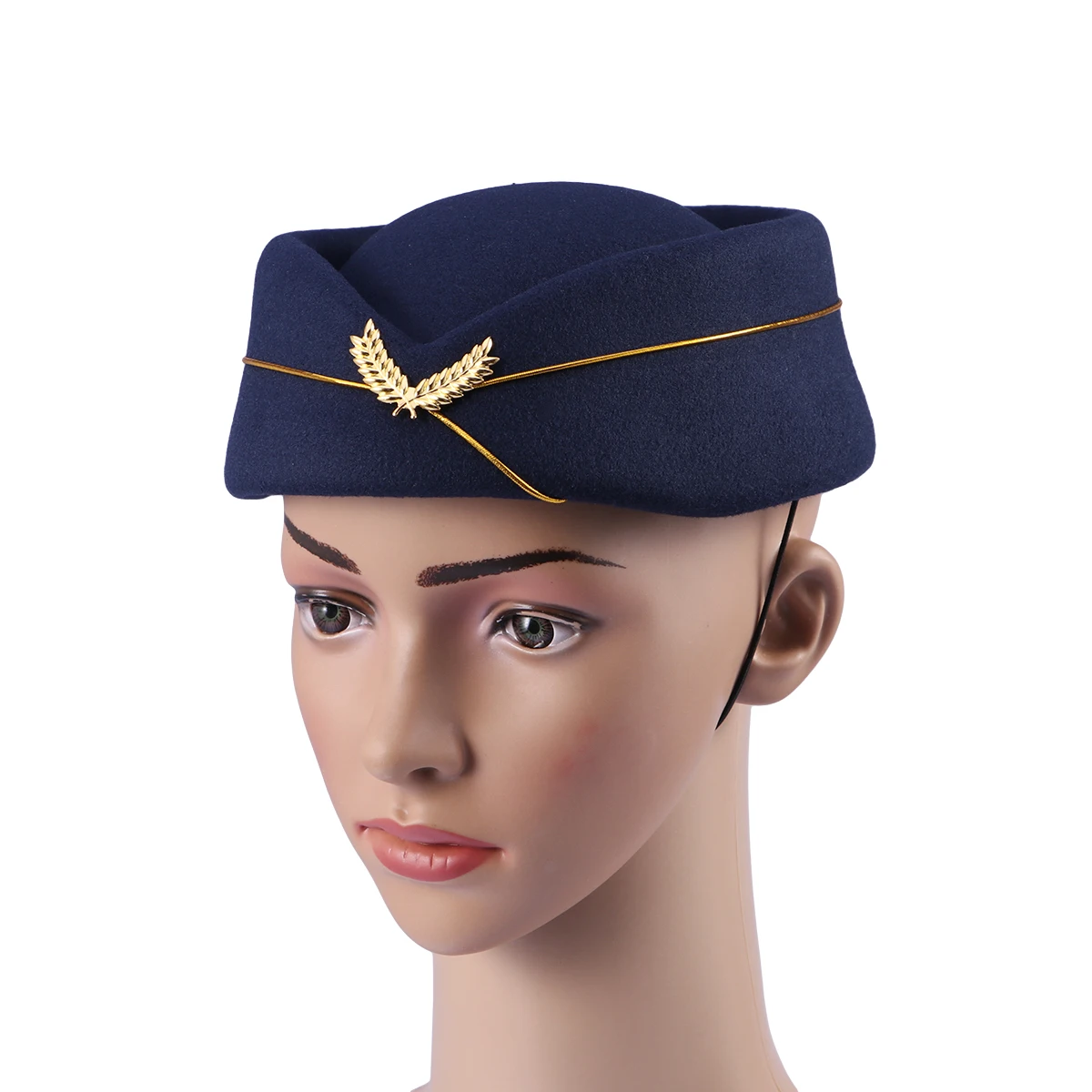 Easy To Wash And Dry Knowled Women Stewardess Hat Wool Air Hostess Cap ...