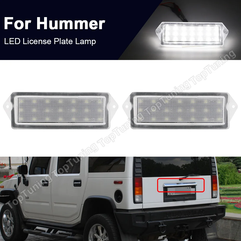 2PCS LED License Plate Light For Hummer H2 2003 2004 2005 2006 2007 ...