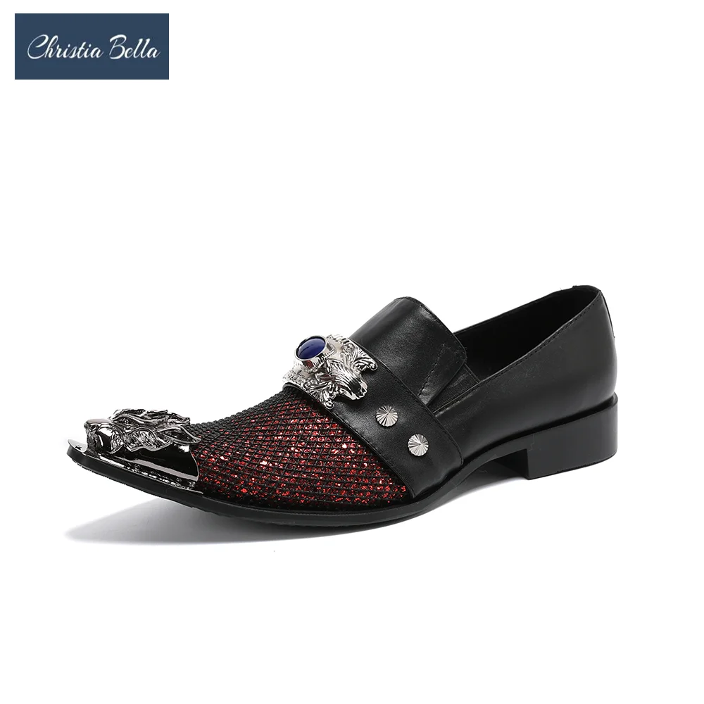 Social-Metal-Pointed-Toe-Diamond-Inlay-Men-Oxfords-Brogue-Shoes ...