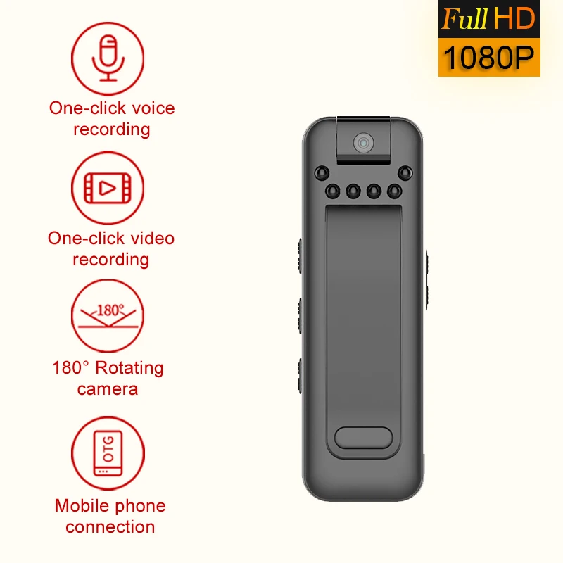 Mini camera night vision small wireless body cam micro voice video ...