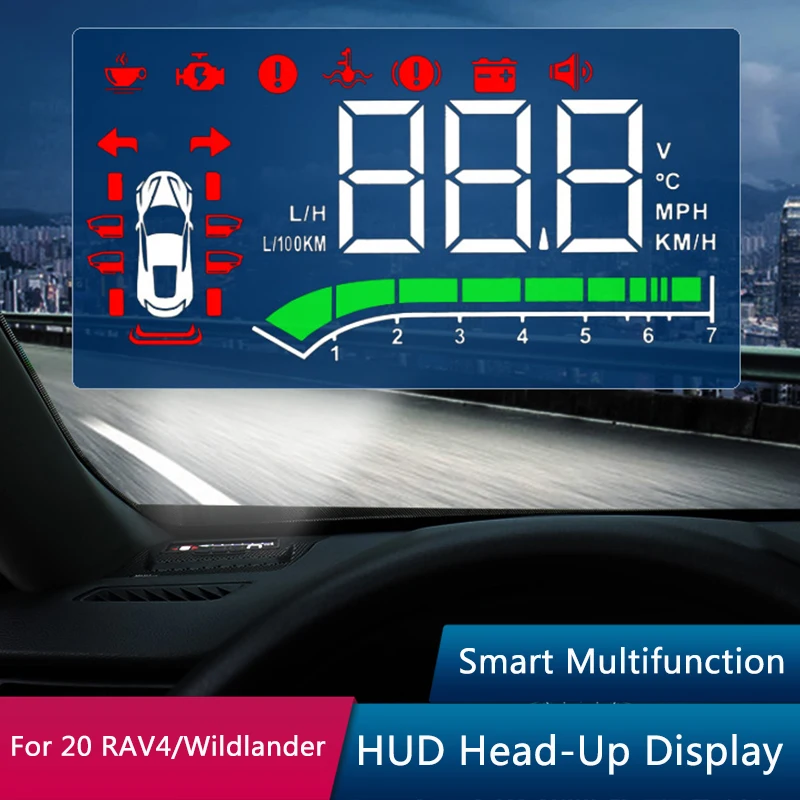QHCP Car Head Up Display HUD Safe Driving Screen Hidden HD Projector ...