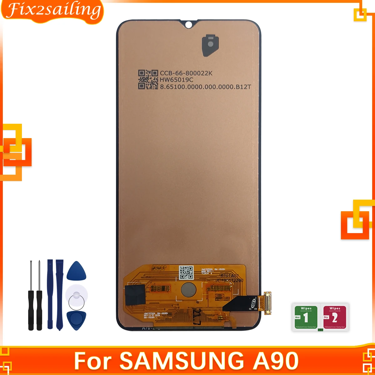 삼성 갤럭시 A90 2019 5G A908 A908N SM A908 A908F 터치 스크린 디지타이저 어셈블리 LCD 삼성 ...