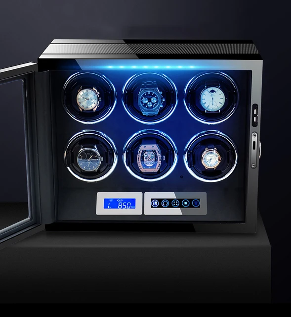 Fingerprint Unlock Watch Winder Luxury Brand Automatic Watch Box with ...