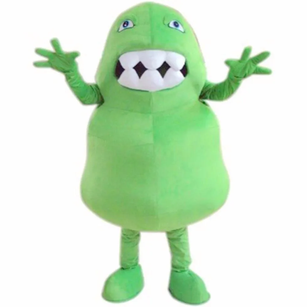 Green Germ Mascot Costume Green Bacteria Monster Cartoon Character ...