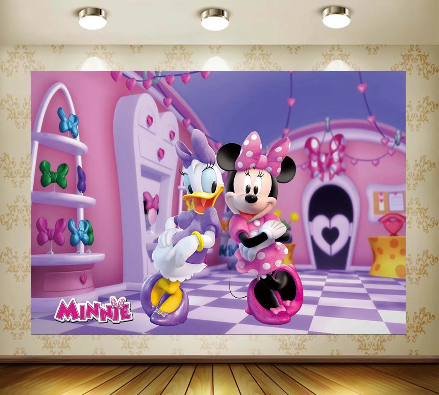 Minnie Mouse Zebra Background