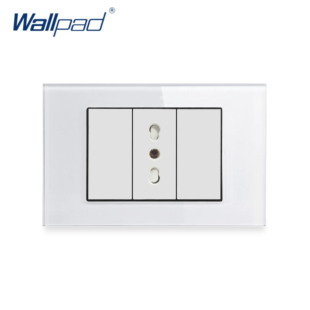 Italian-Chile-Socket-Wallpad-Luxury-Tempered-Glass-Panel-Electric-Wall ...