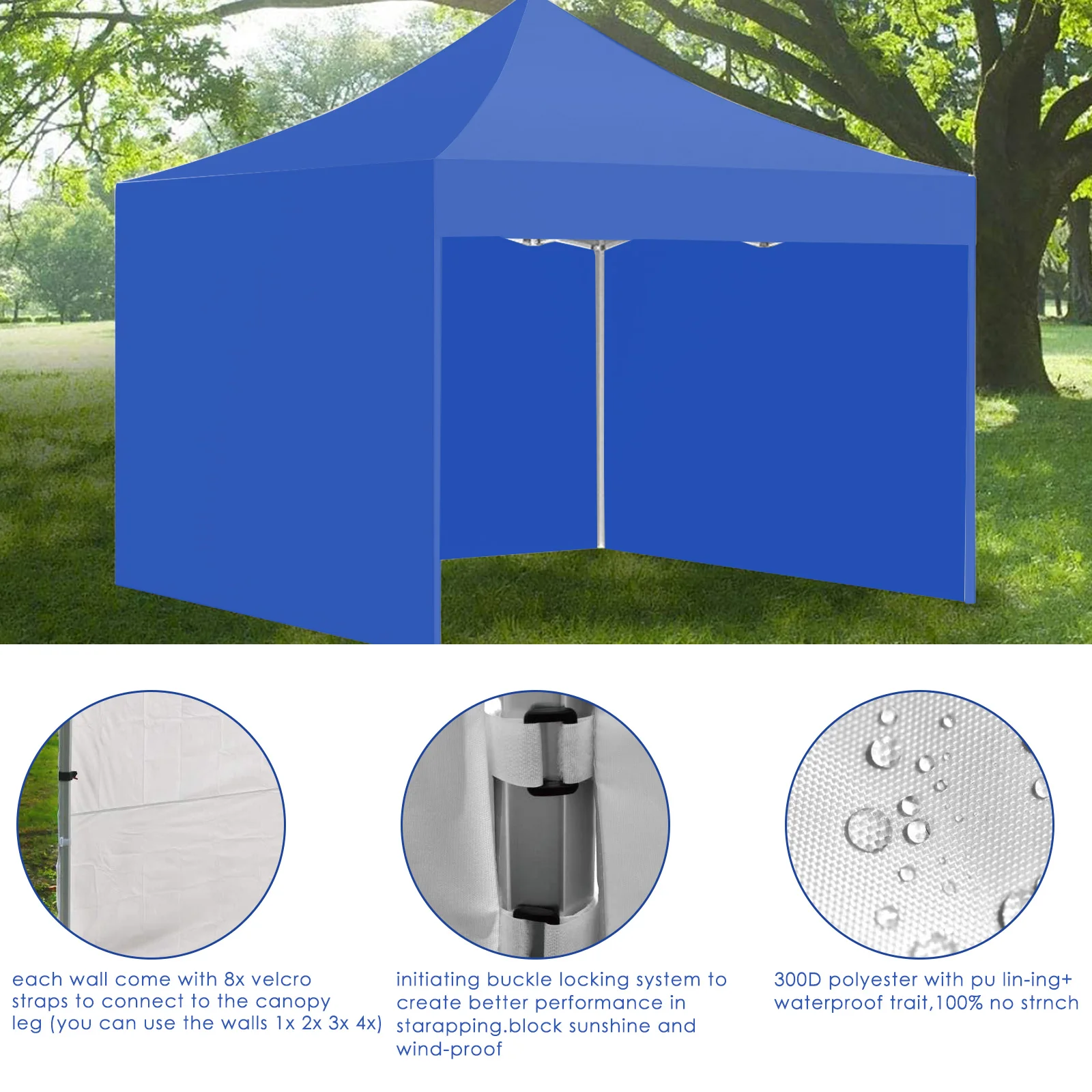 Four-corner Folding Tent Cloth Canopy Sides Panels Only Tent Gazebo ...