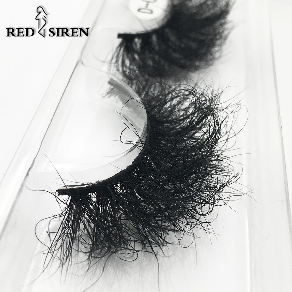 RED-SIREN-Fluffy-Lashes-Mink-25mm-False-Eyelashes-Makeup-Long-Natural ...