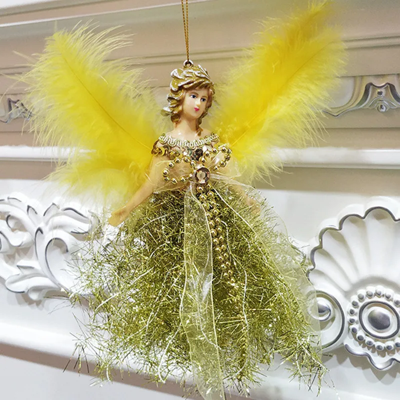 Coffret de décoration,Poupée ange de noël en or,nouveauté,ornement d ...