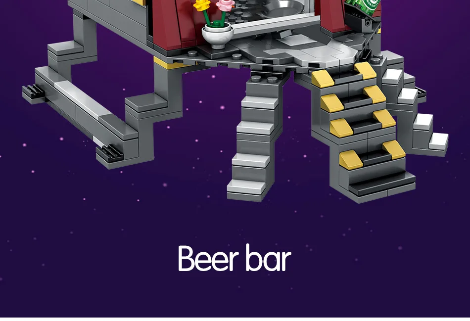 SEMBO 5-in-1 USB Light Nightclub House Building Blocks - Building Toys