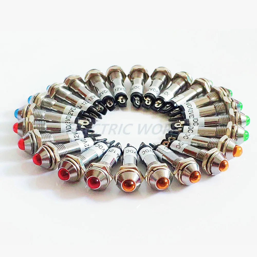8mm-metal-Indicator-lights-waterproof-Signal-lamp-no-wire-12V-24V-220v ...