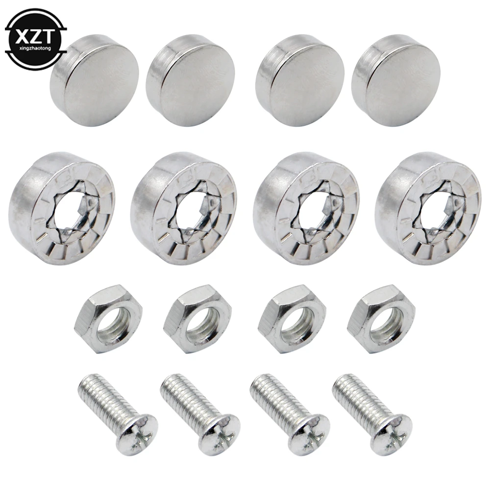 4pcs/set Chrome Anti-theft Screws Car License Plate Bolts Frame Screws ...