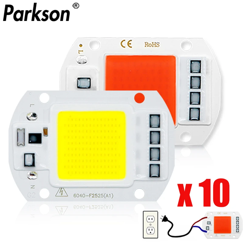 10Pcs/lot LED Chip Diode 110V 220V LED Lamp No Need Driver For Flood ...