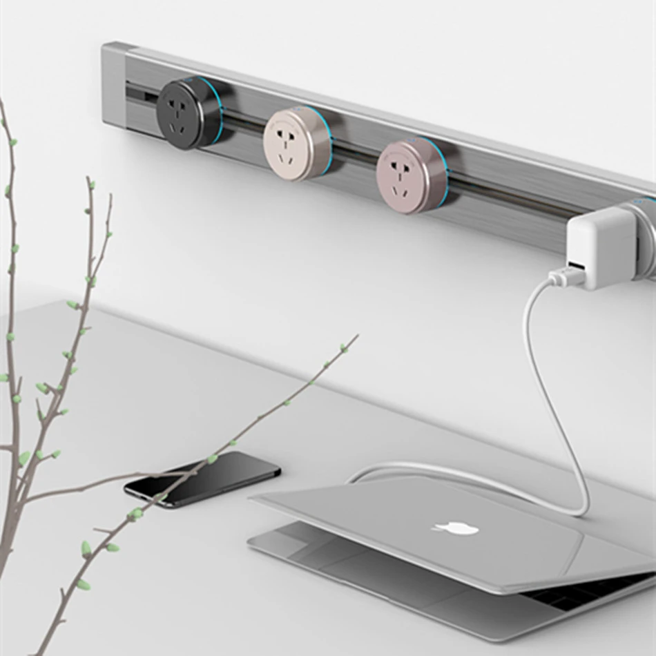 Power Track Socket Multi-function Row Plug-in Board Wiring Usb Drag ...