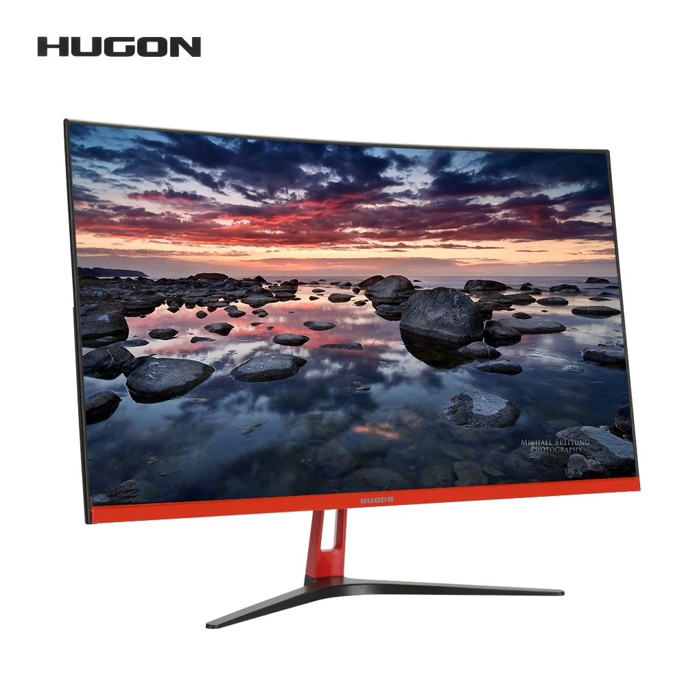 HUGON-Monitor-de-pantalla-curvada-de-27-pulgadas-60-75Hz-HD-para-juegos ...