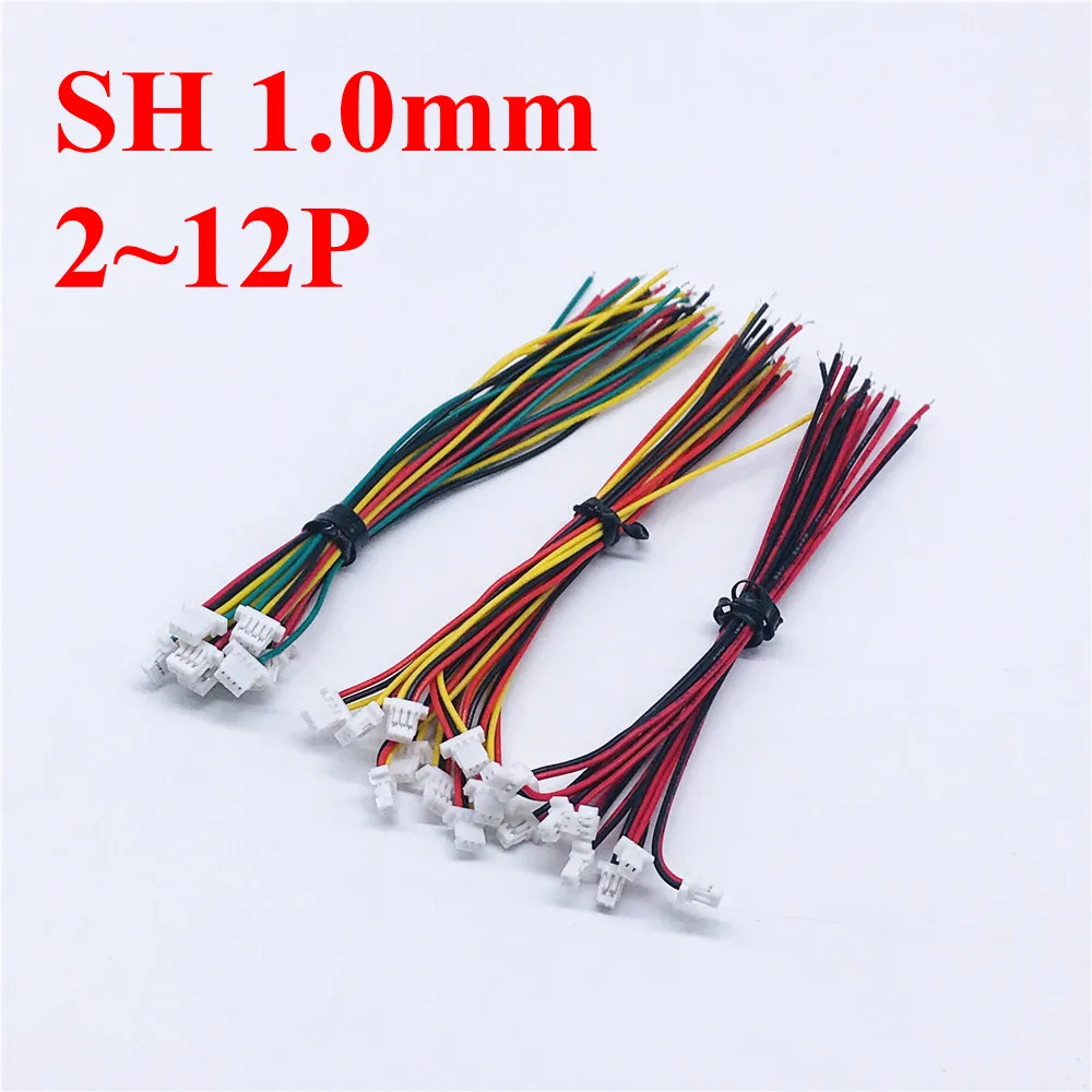 10pcs Mircro Mini Jst Sh 1.0mm Shr-03v-s-b 04v Hous Housing With Cable ...