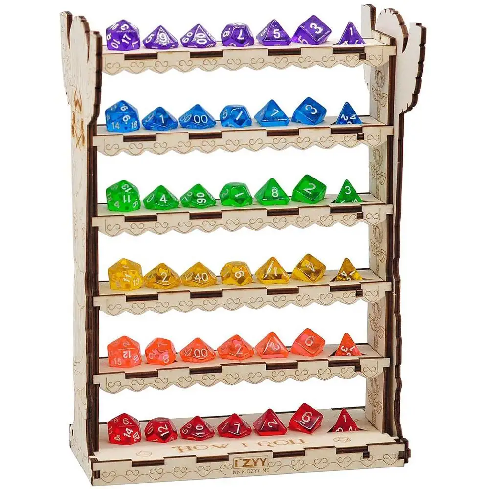 D&D Dice Display Stand Wood Tauren Totem Pole Design Vertical Dice ...