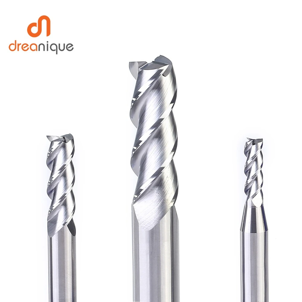 Milling Cutter 3 Blade End Mill Cnc Machining Spiral Route Bit Alloy ...