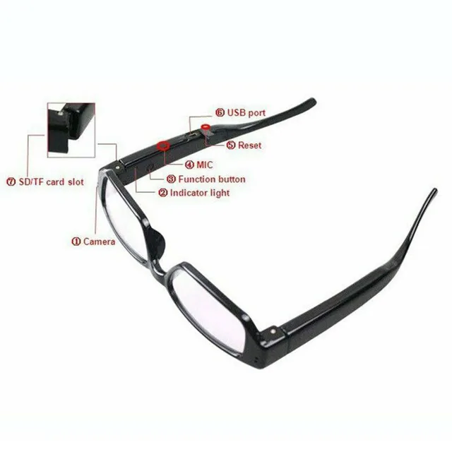 1080P HD Mini Camera Glasses Eyeglass DVR Video Recorder NVR Records ...