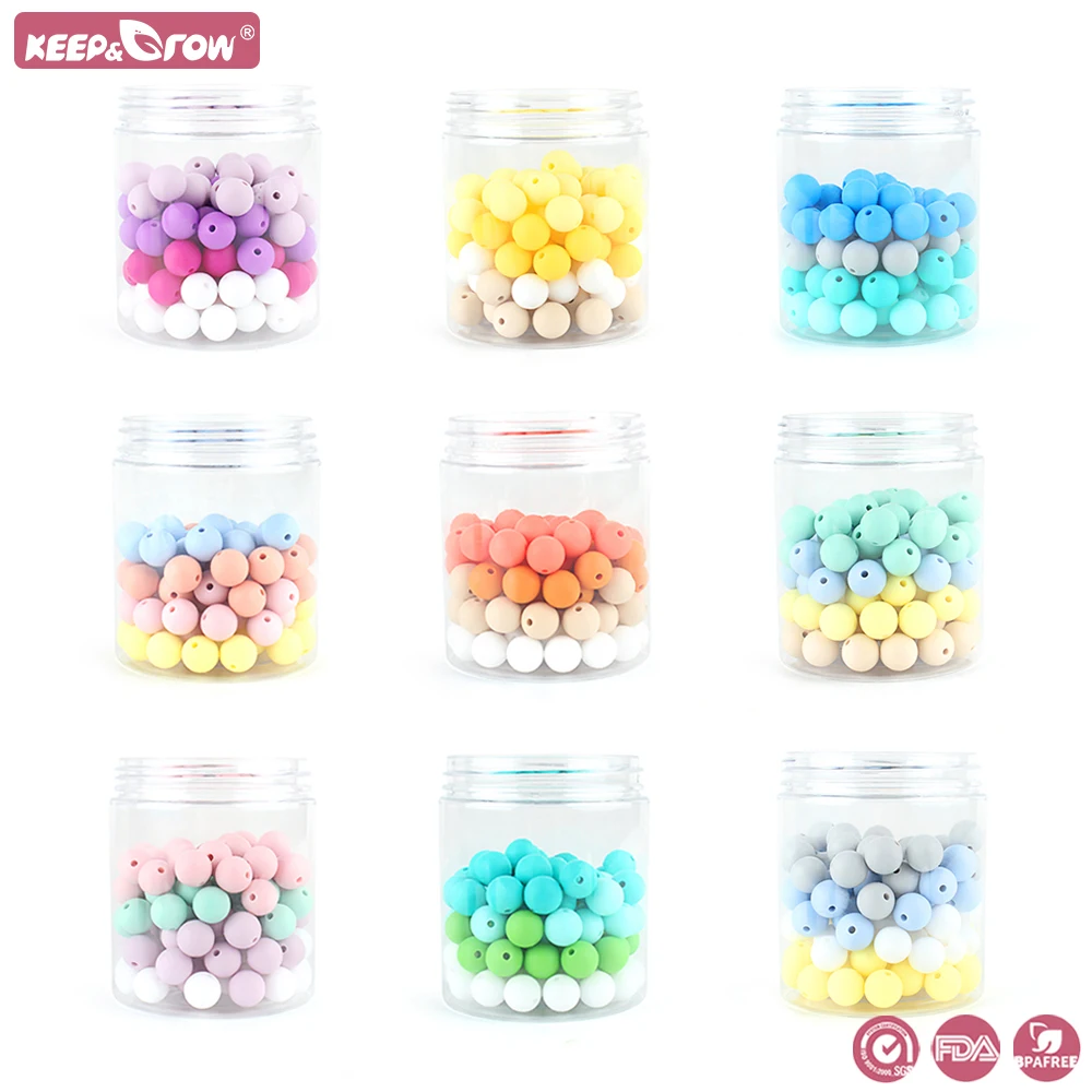 20Pcs Silicone Beads 12MM Round Perle Baby Teething Beads DIY Pacifier ...