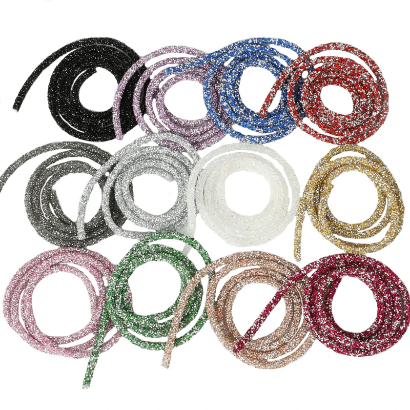 7Mm Cord Rope Crystal Resin Rhinestone Trimming Sew Banding Jewelry ...