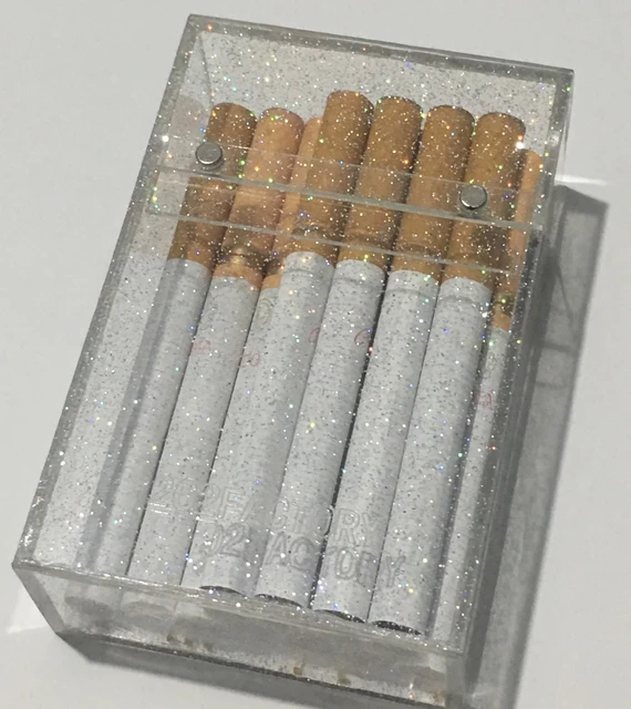 Plastic Glitter Cigarette Case