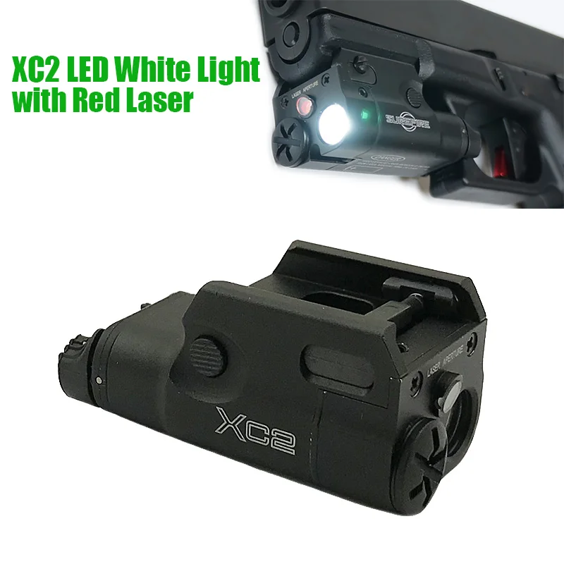 Tactical-XC2-Ultra-Compact-Pistol-Light-With-Red-Laser-MINI-Hunting ...