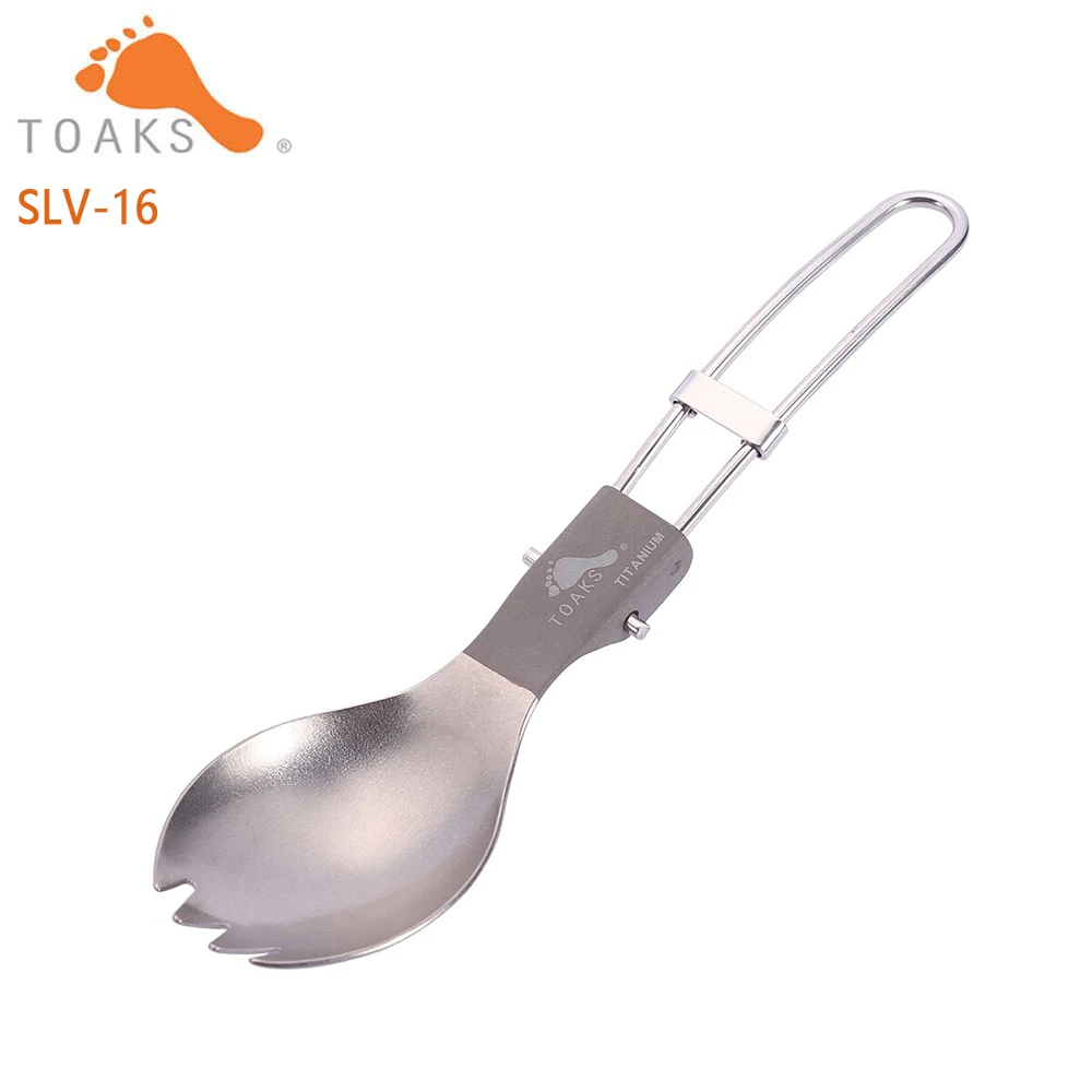 Toaks Slv-16 Titanium Folding Spork Outdoor Picnic And Household Dual ...