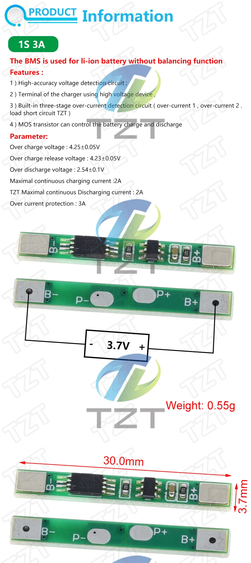 Circuits intégrés,1S 3A--1s 2s 3s 4s 3a 20a 30a Li-ion Batterie Au ...