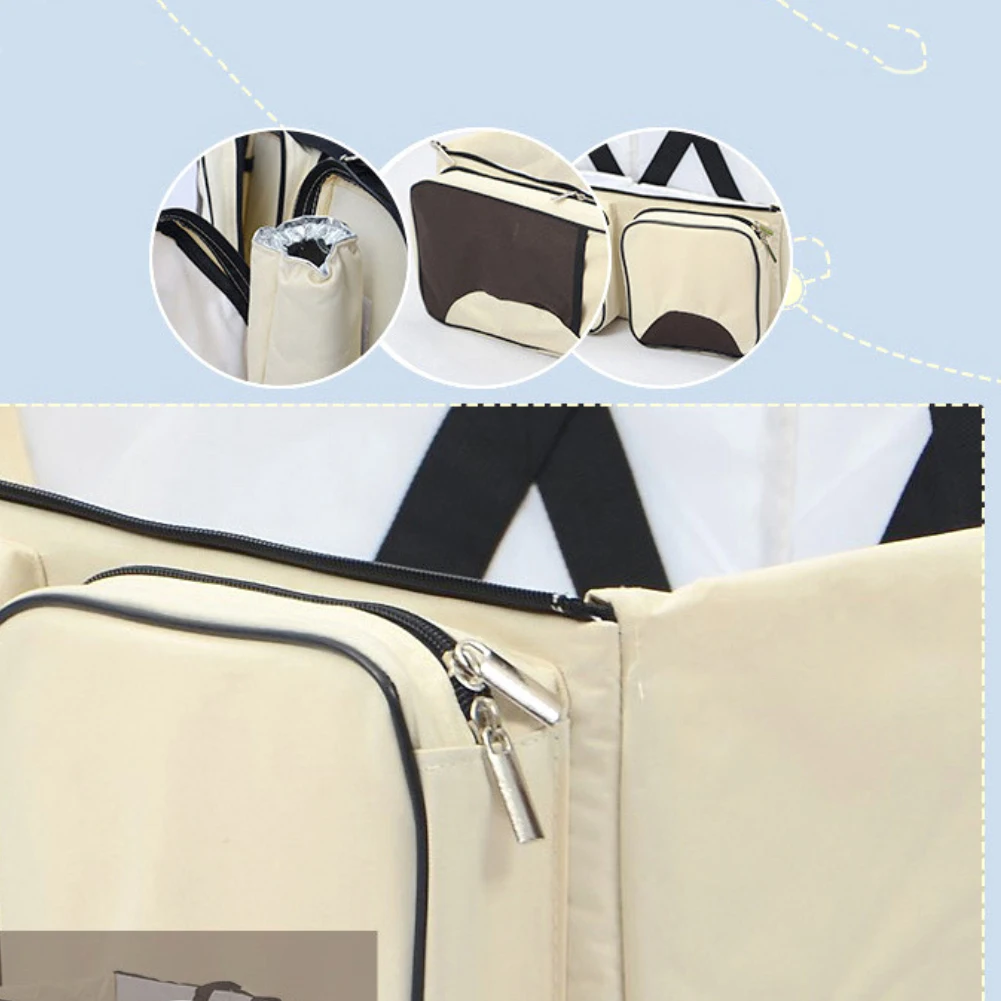 Portable Foldable Diaper Nappy Nursing Care Baby Bag Crib Bed arge ...