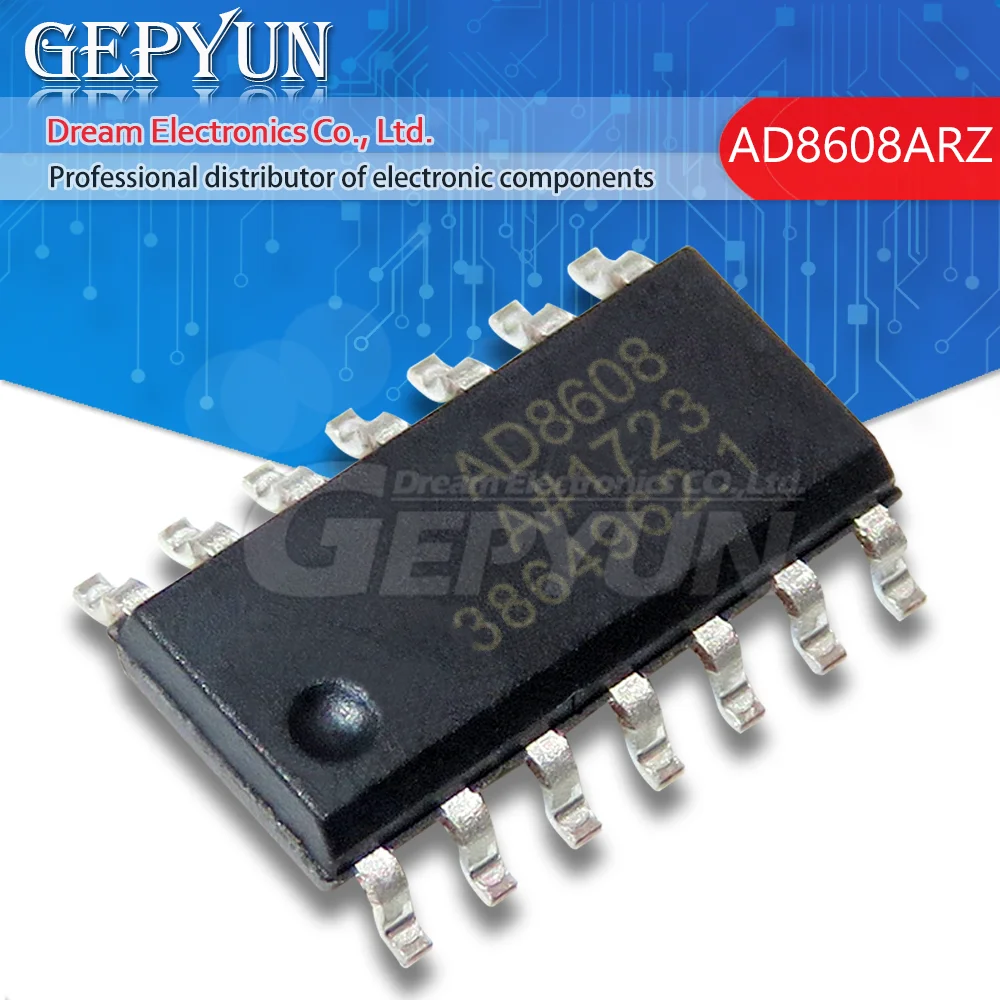 5pcs AD8608ARZ SOP-14 AD8608 SOP14 AD8608A SOP AD8608AR Operational ...