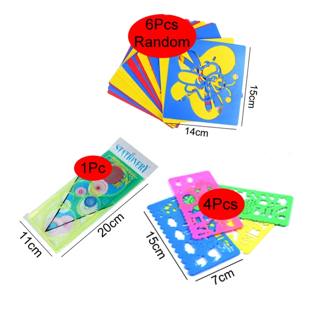 Magic Color Rainbow Scratch Art Paper Card Set with Graffiti Stencil ...