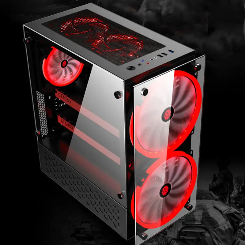 Gaming Computer Case Red