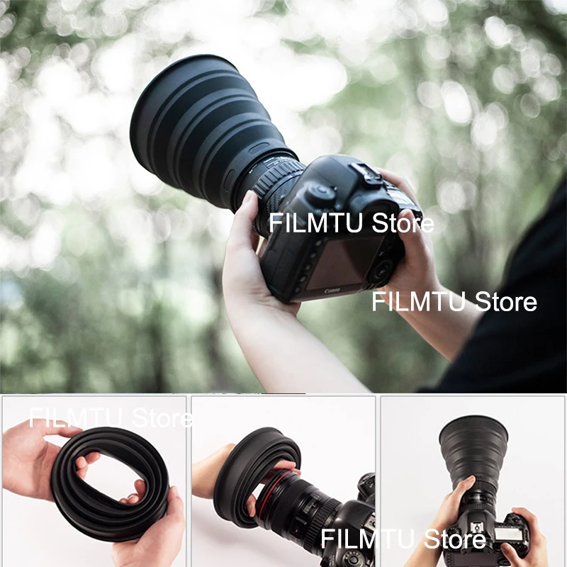 Silicone Camera Lens Hood | Photo Accessories Canon | Universal Lens ...