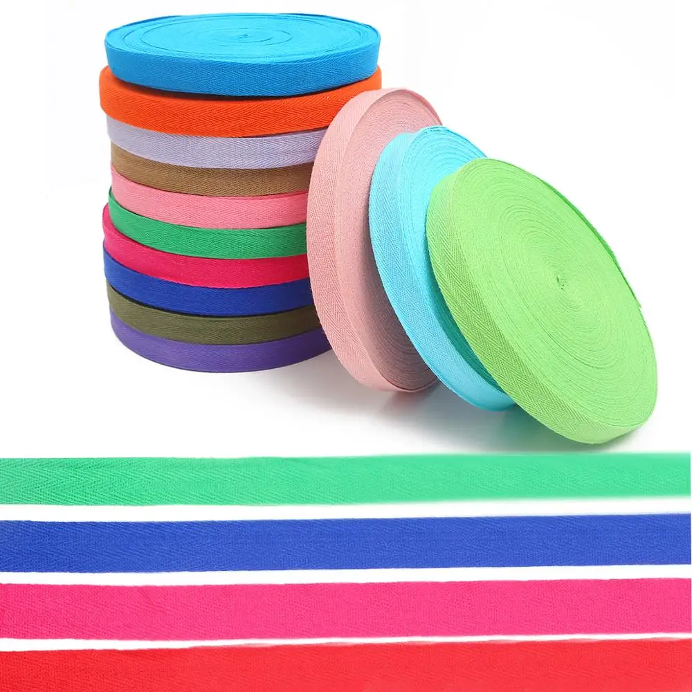5Meter-2cm-100-Cotton-Woven-Ribbon-Multi-Color-Herringbone-Tape-Ribbons ...