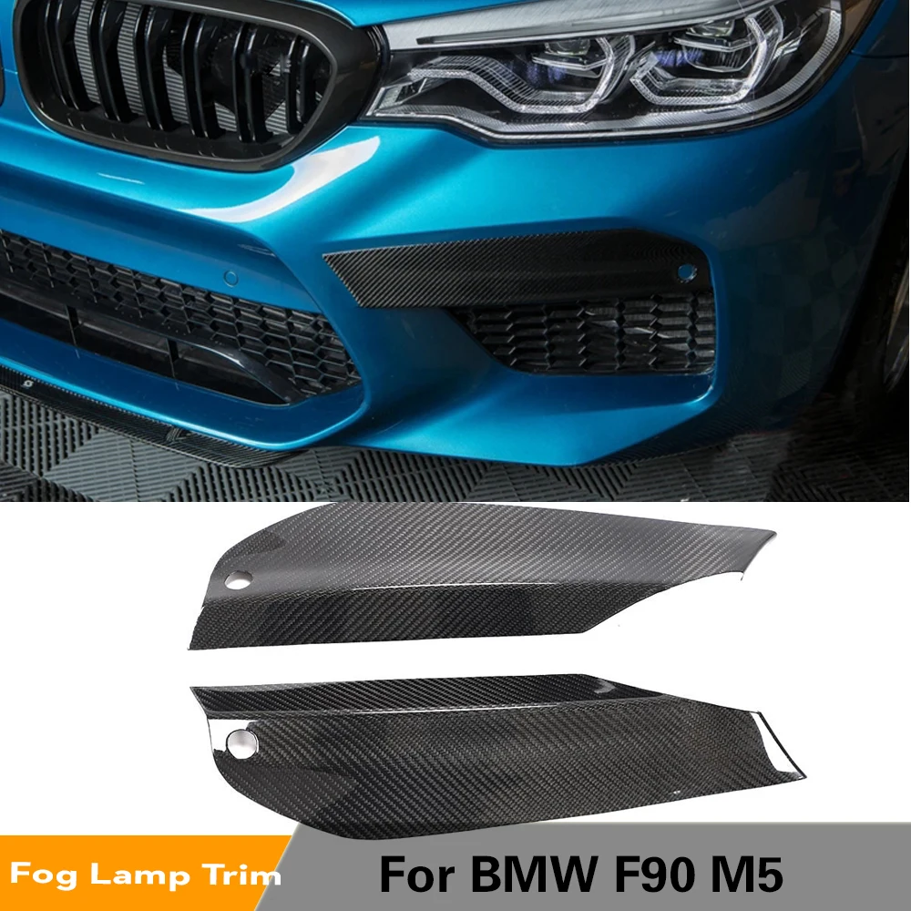 Carbon-Fiber-Front-Bumper-Lip-Splitters-For-BMW-F90-M5-2018-2020-Fog ...