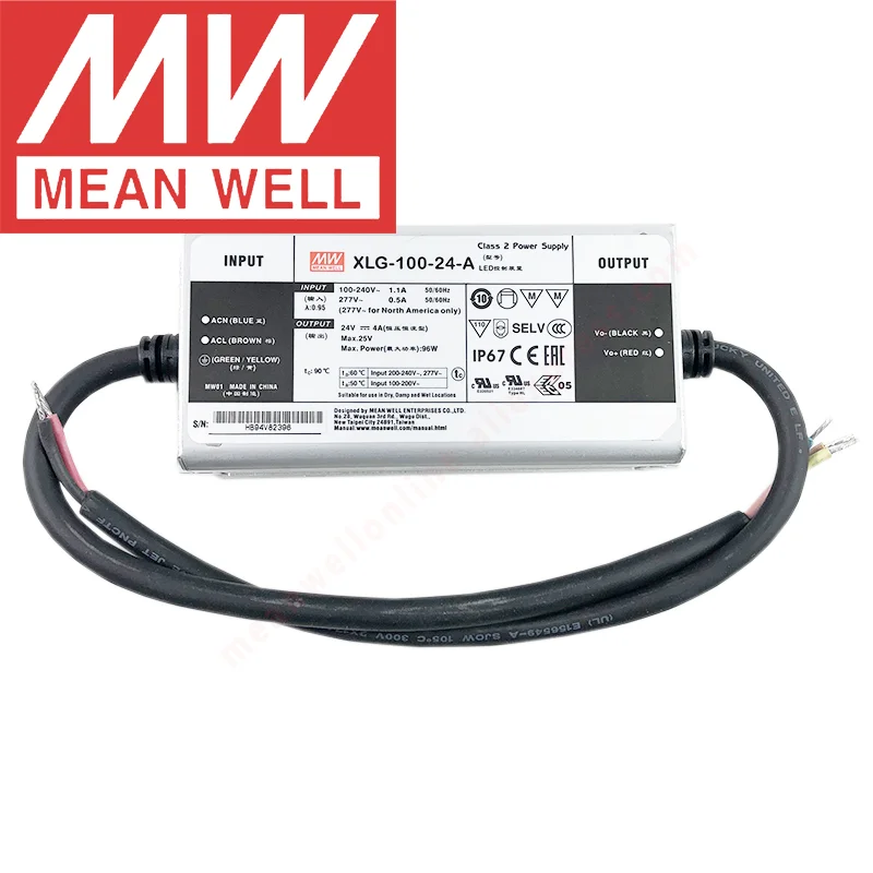 Mean Well XLG 100 24 A IP67, caja de Metal, Calle/rascacielos/reflector, iluminación meanwell 2 ...