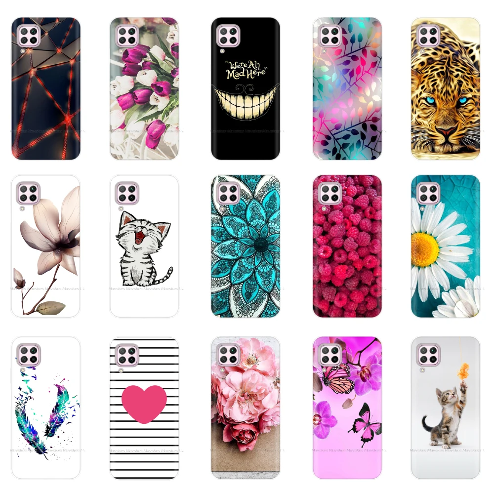 For-Huawei-P40-Lite-Case-TPU-Silicone-Soft-Cartoon-Clear-Case-for ...