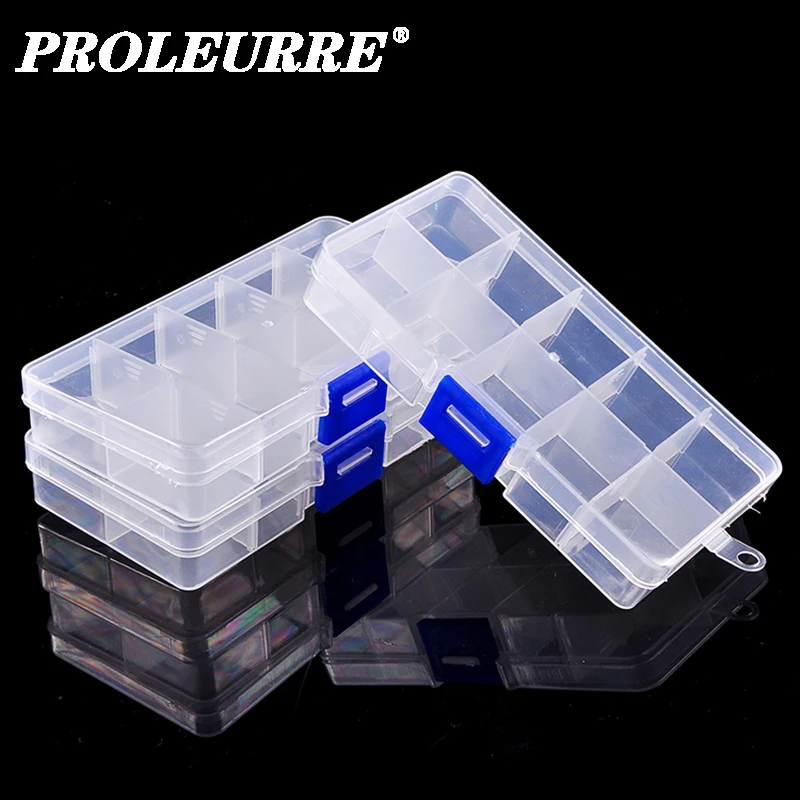 10 Transparent Fishing Storage Box Spoon Lure Hook Case Kit - AliExpress