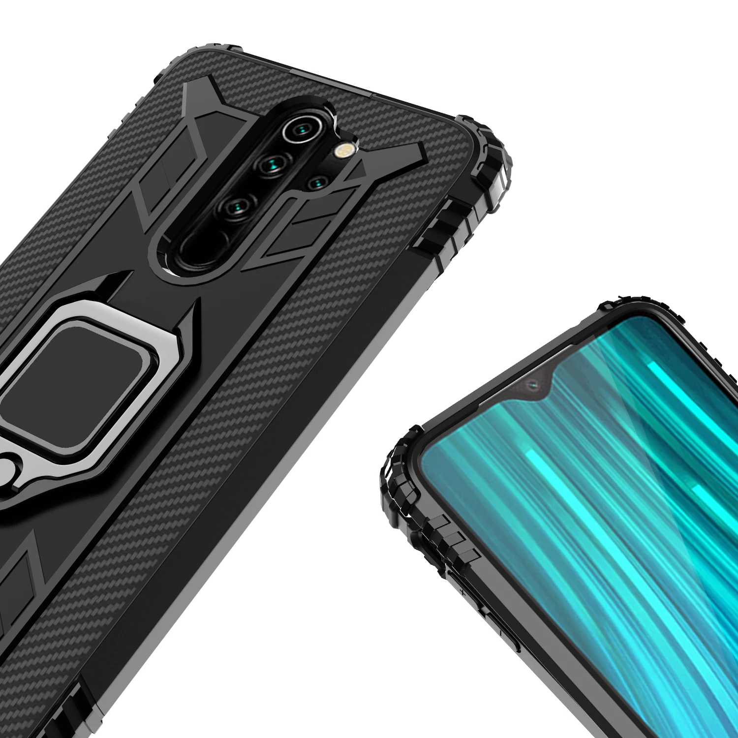 Для Red mi Note 8 Pro Чехол защитный силиконовый чехол-держатель с кольцом для Xiaomi mi Note 10 ...