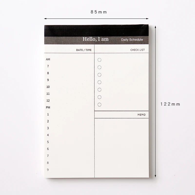 Simple day plan note time management schedule daily plan memo sheets ...