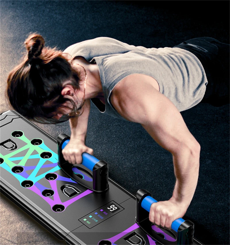 88cm Counting Folding Push Up Board Multifunctional Exercise Abdominal