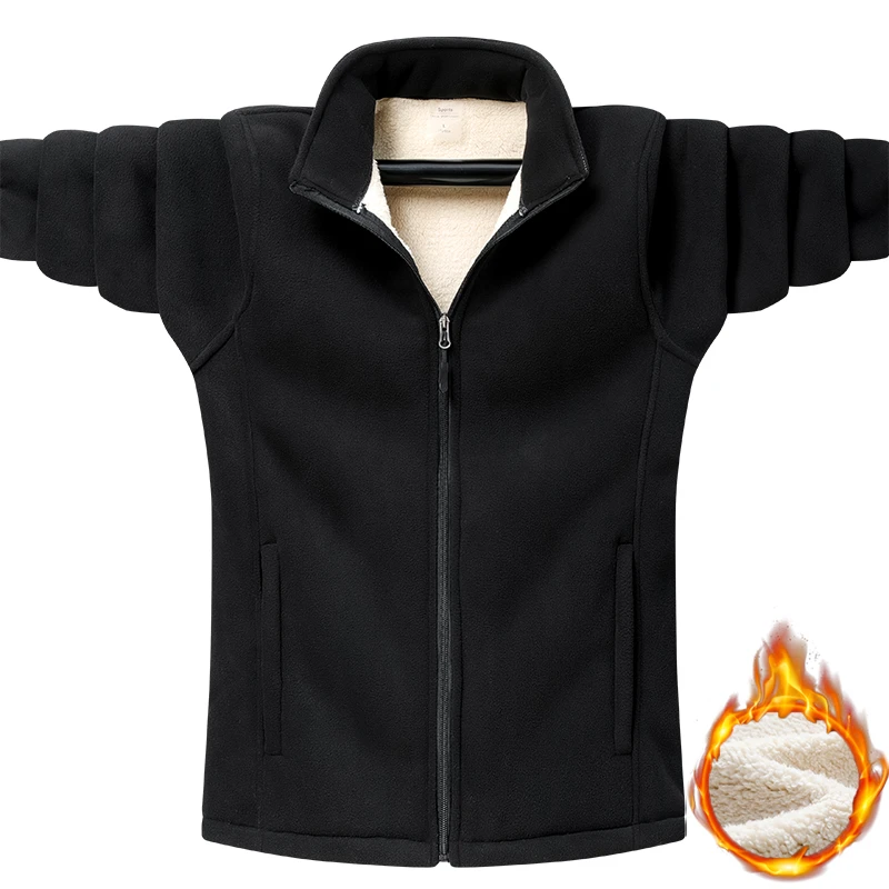 SFABL Oversize M 9XL Men's Spring Fleece Jacket Coat Thick Warm Outdoor ...