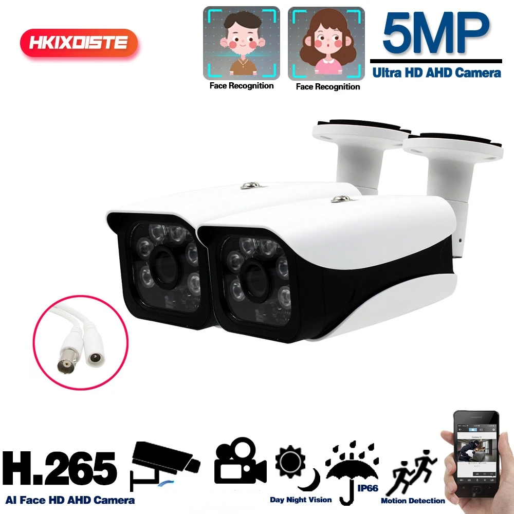 AHD Security Camera Outdoor Waterproof Face detection 5MP TVI CVI XVI ...