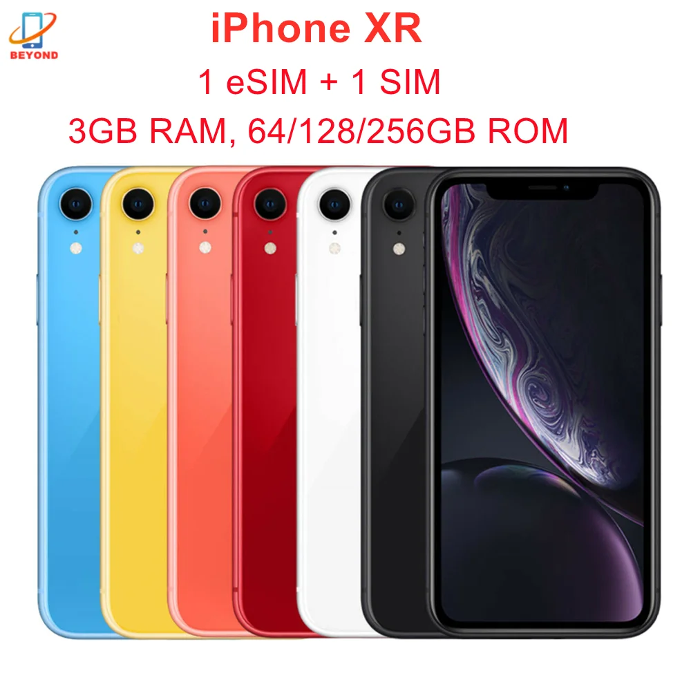 Apple original genuíno iphone xr 6.1 "ram 3gb rom 64gb/128gb/256gb a12 ...